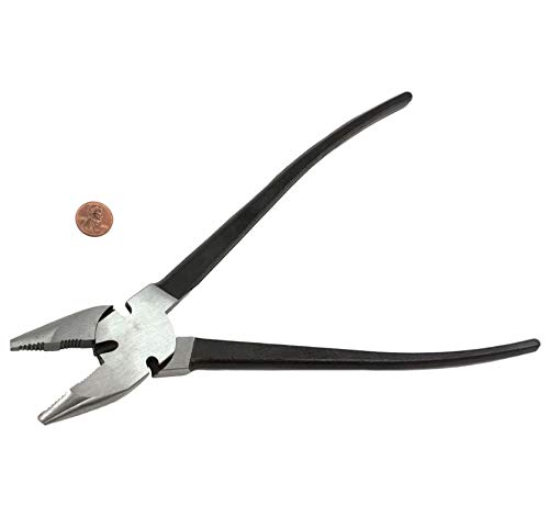10" Premium Fence Pliers Round Nose Utica Style