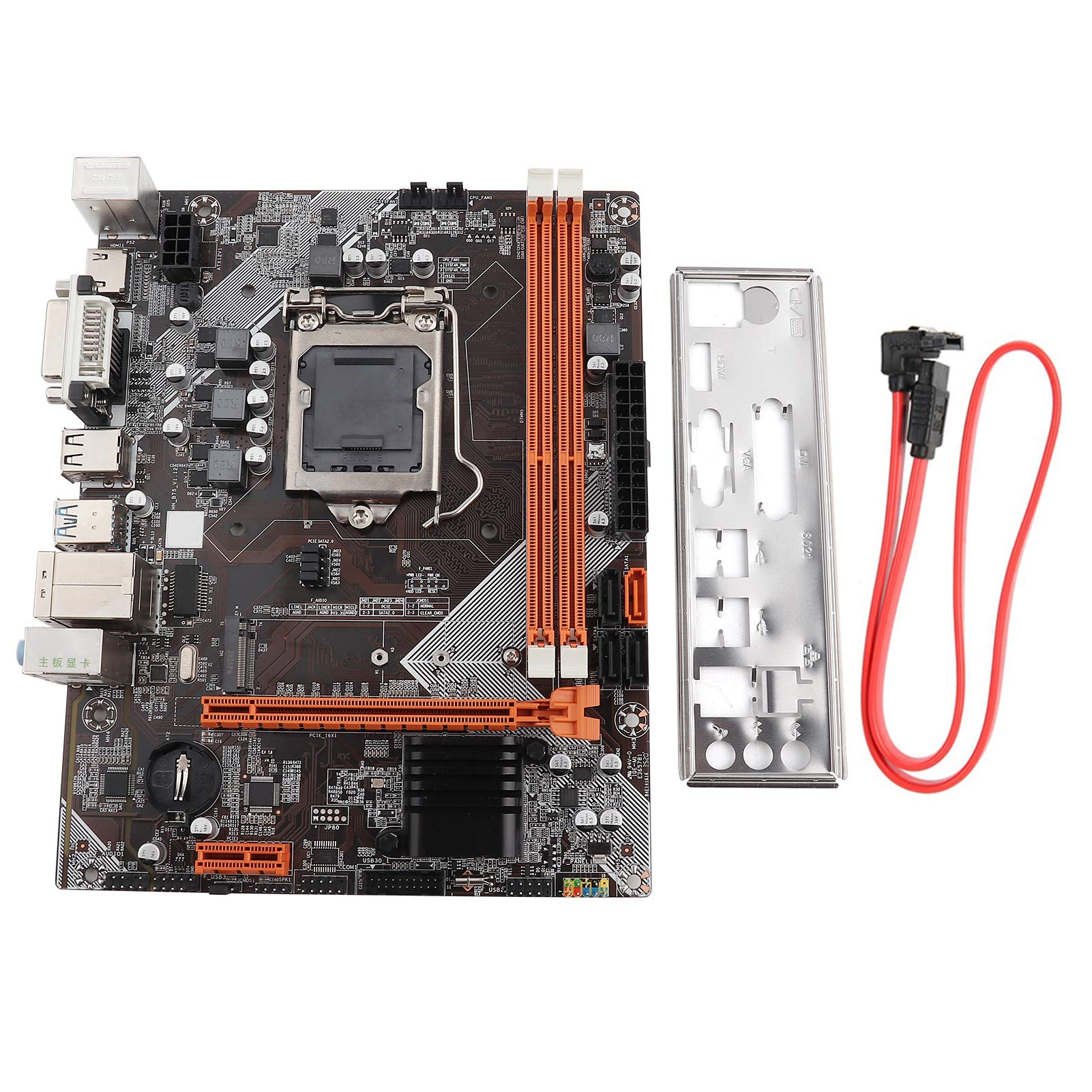 SHYEKYO M-ATX Computer Motherboard Desktop H61 M.2 Desktop Computer Motherboard Support DDR3 M.2 High Rate Hard Disk Interface, HDMI HD Graphics Card for PentiumCeleron Series