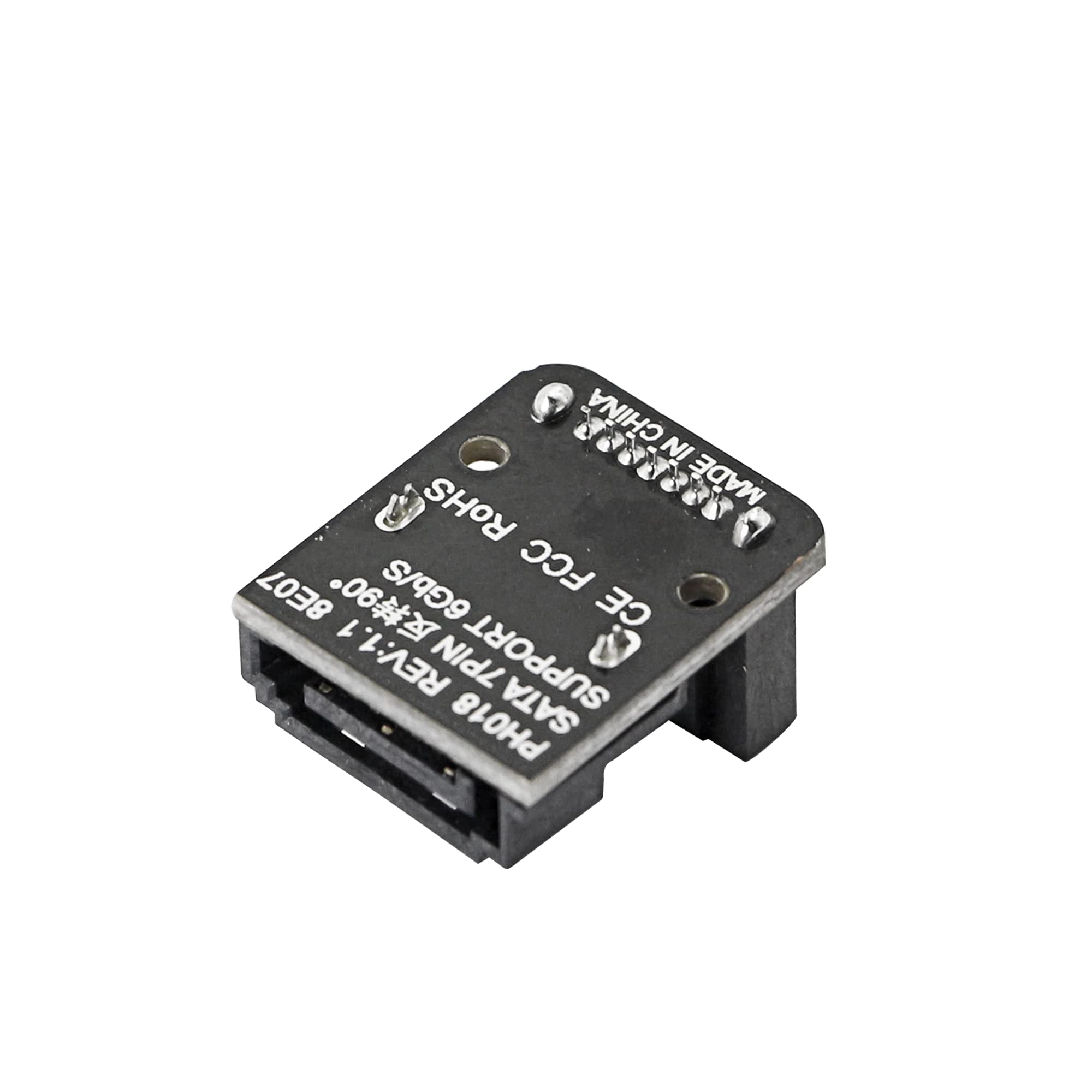CERRXIAN 90 Degree SATA Adapter, Up Angle SATA 7Pin Male to Female Converter for Motherboard Desktops Computer SSD HDD(UP/Front)(2-Pack)