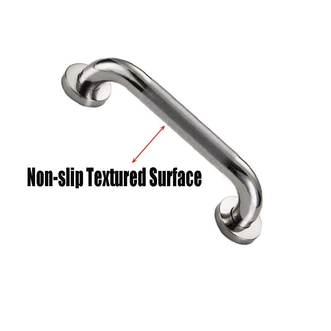 12 Inch Stainless Steel Chrome Shower Grab Bar, ZUEXT Bathroom Balance Bar, Safety Hand Rail Support, Handicap Elderly Injury Senior Bath Assist Handle