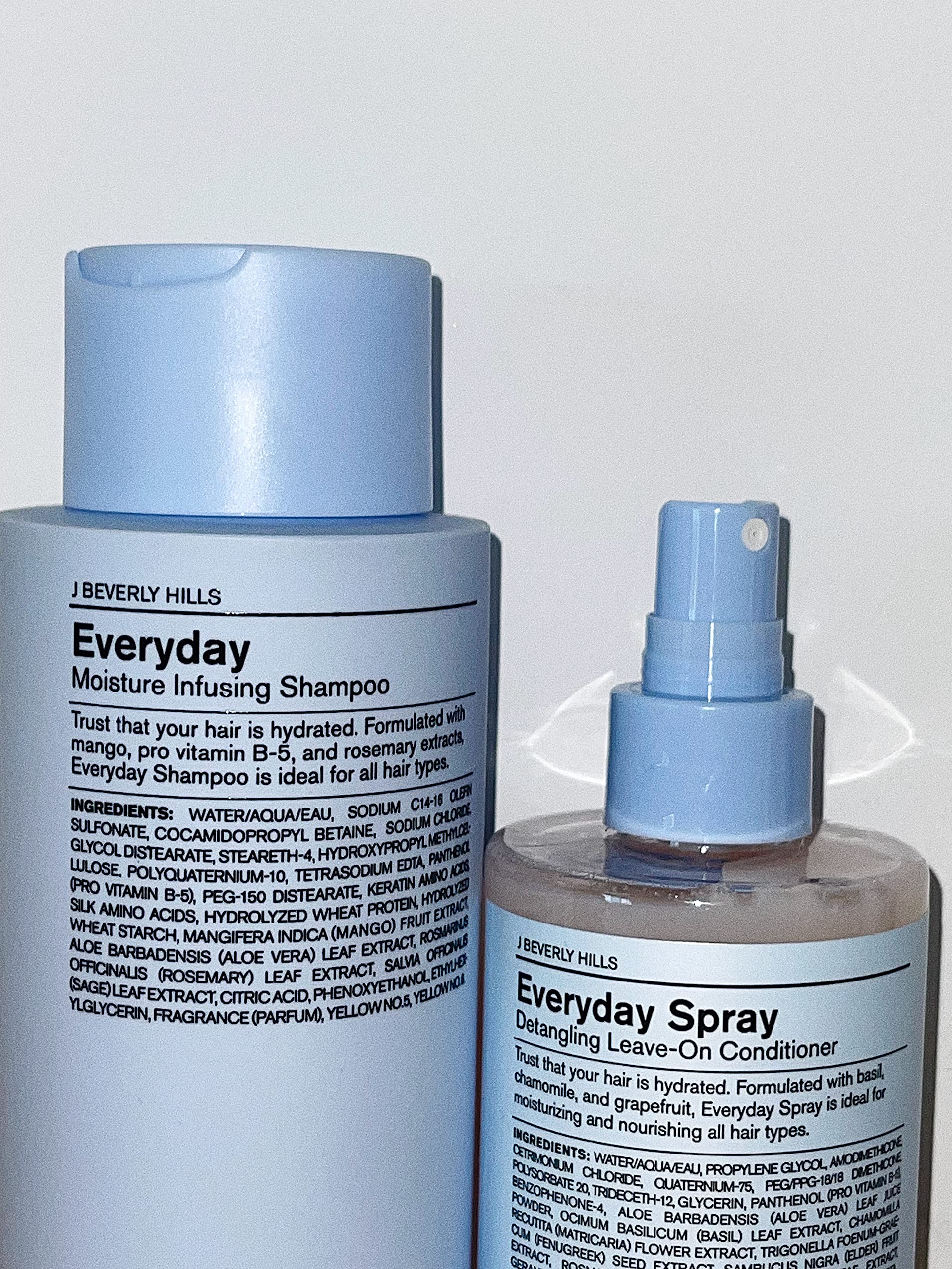 J Beverly Hills Blue Everyday Spray Leave-In Conditioner and Hair Detangler with Aloe Vera, 7 Oz