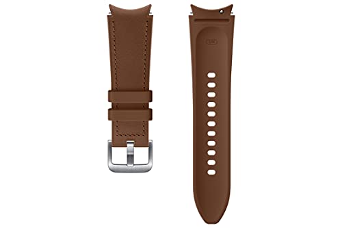 Samsung Electronics Hybrid Leather Silicone Watch Band Strap Small/Medium, for Galaxy Watch 4 and Galaxy Watch 4 Classic (US Version) (ET-SHR88SAEGUJ)