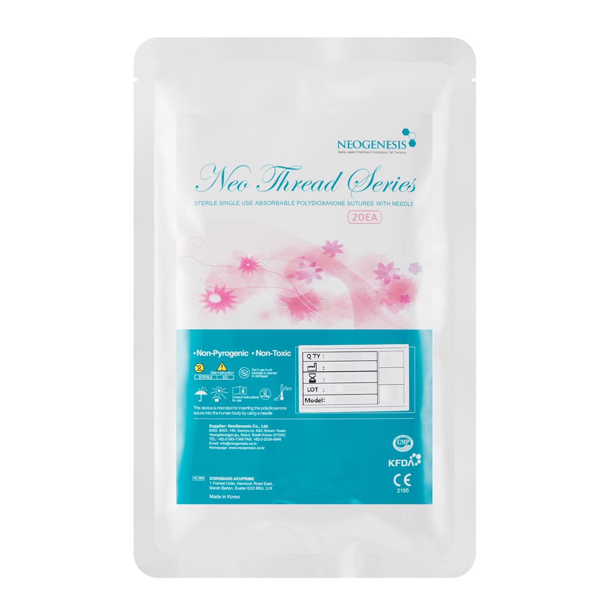 NeoGenesis PDO Mono Threads for Face and Body Lift 20PCS (31G X 12mm) (M3112)
