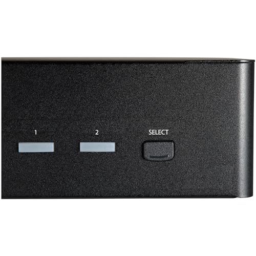 StarTech.com 2 Port Dual Monitor HDMI KVM Switch - 4K 60Hz Ultra HD HDR - Desktop 4K HDMI 2.0 KVM Switch with 2 Port USB 3.0 Hub (5Gbps) & 4X USB 2.0 HID, Audio - Hotkey Switching - TAA