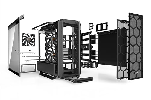 be quiet! Silent Base 802 Window ATX Midi Tower PC Case| 3 Pre-Installed Pure Wings 2 Fans | Sound Insulated | Tempered Glass Window | Black | BGW39