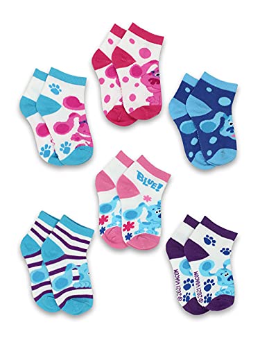 Blue's Clues & You! Baby Toddler 6 Pack Quarter Socks (12-24 Months, Magenta)