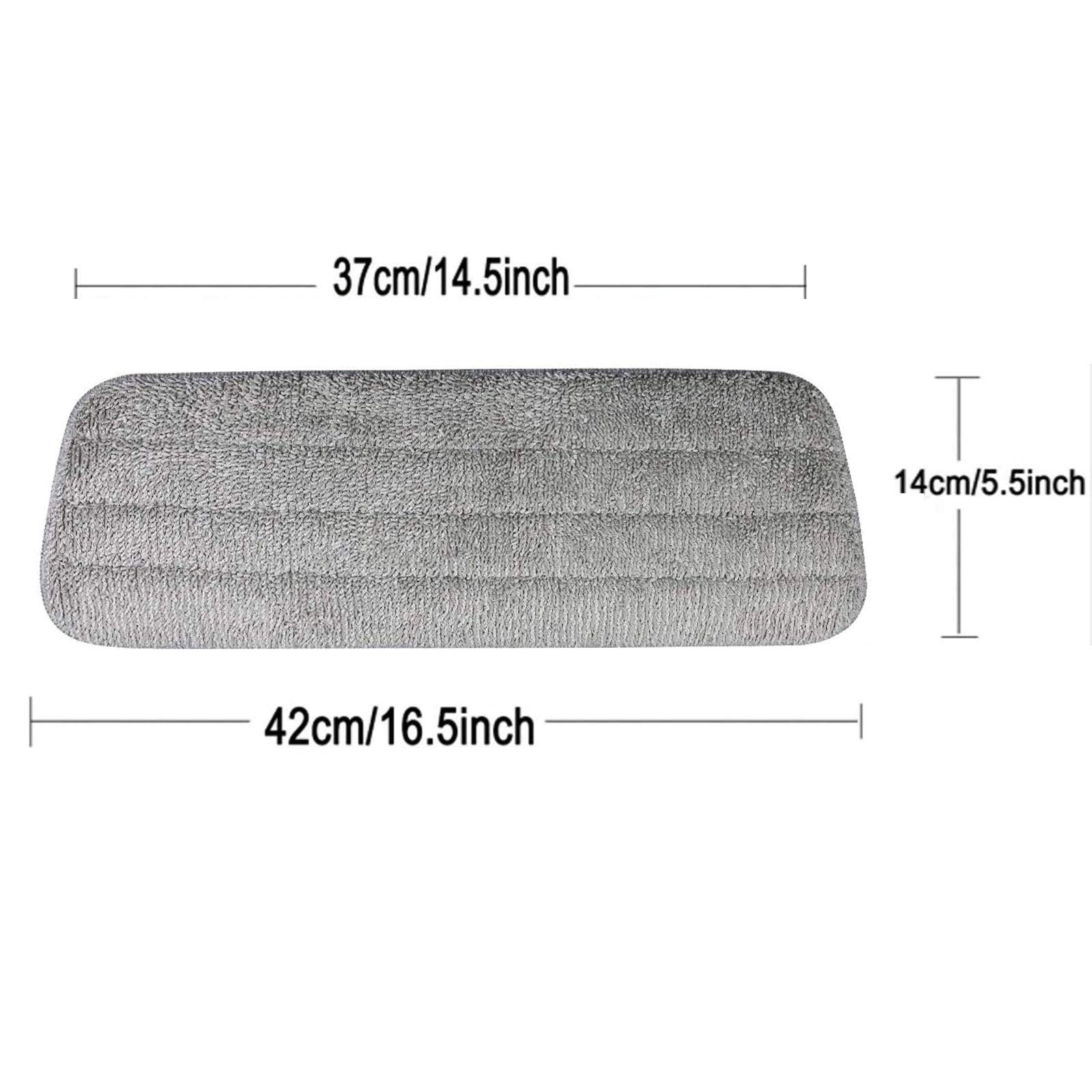 JDWG 4 Pack Mop Head Replacements Pads Microfiber Cleaning for Most Spray Mops and Reveal Mops, Wet & Dry Home Commercial Cleaning. (Grey)