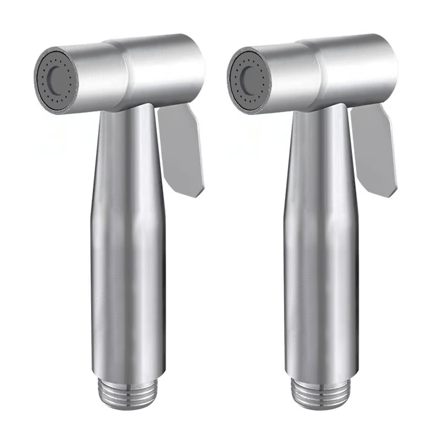 2 PCS Bidet Toilet Sprayer Head Stainless Steel Handheld Bidet Sprayer for Toilet Portable Pet Shower Toilet Water Sprayer Cloth Bathroom Diaper Sprayer for Personal Hygiene,Kitchen,Toilet Cleaning
