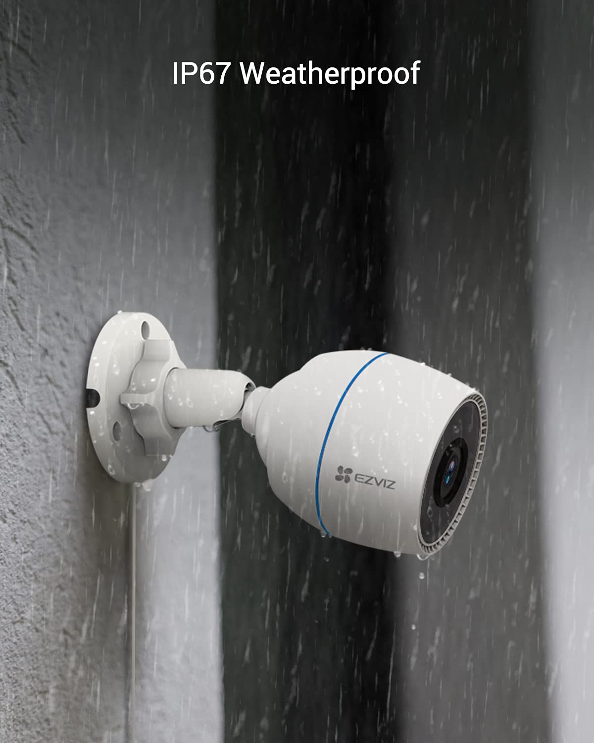 EZVIZ Security Camera Outdoor, 1080P WiFi Camera with Motion Alert, 100ft Night Vision and IP67 Waterproof, Compatible with Alexa Google Home | C3TN