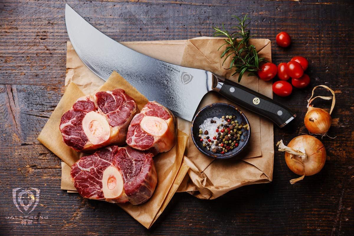 The Shogun Series 9" 'Raptor' Meat Cleaver Bundled with The Dalstrong Premium Whetstone Kit