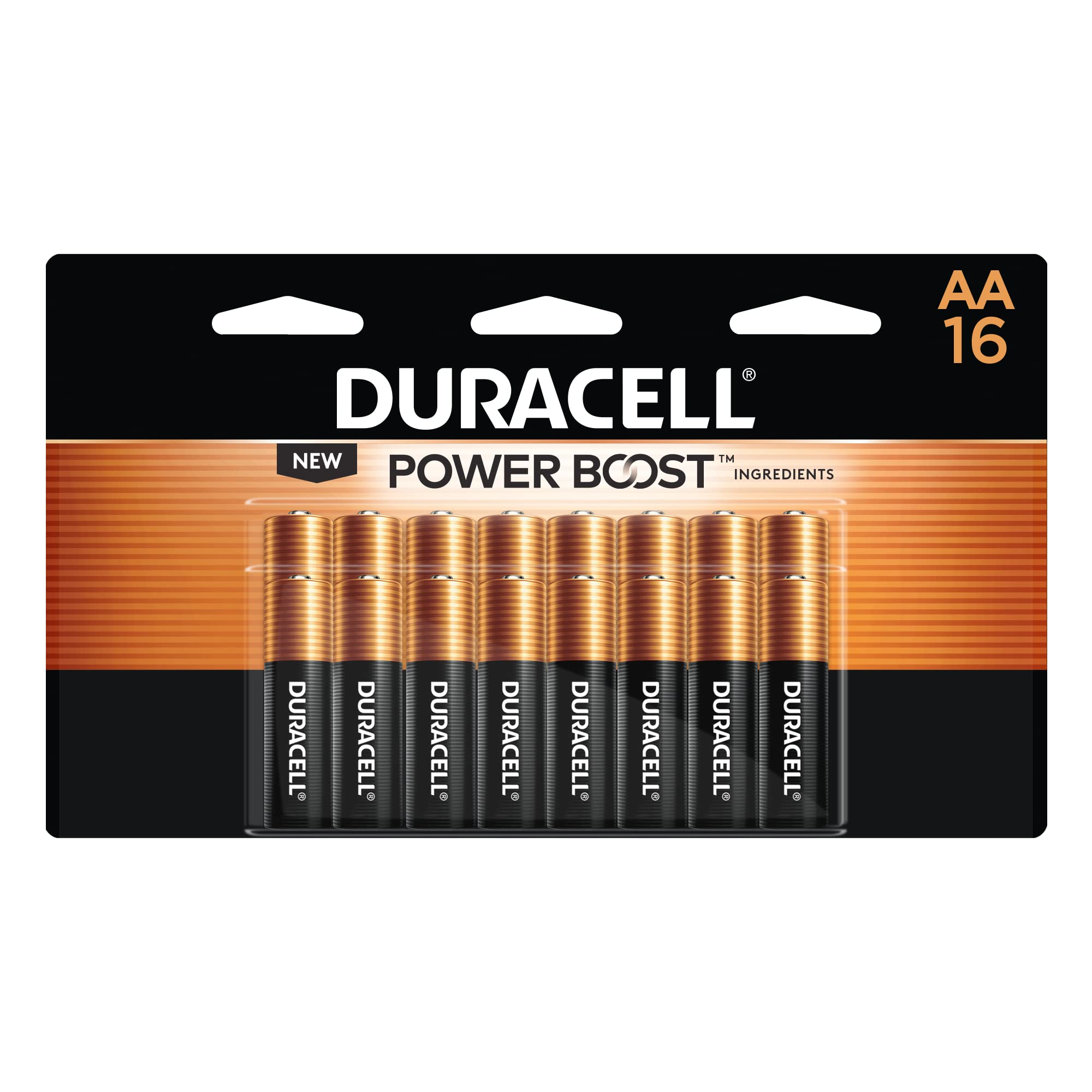 Duracell Coppertop AA + AAA Batteries Combo Pack with Power Boost Ingredients, 16 Count Double A & Triple A Battery with Long-Lasting Power, Alkaline Battery - 32 Count Total