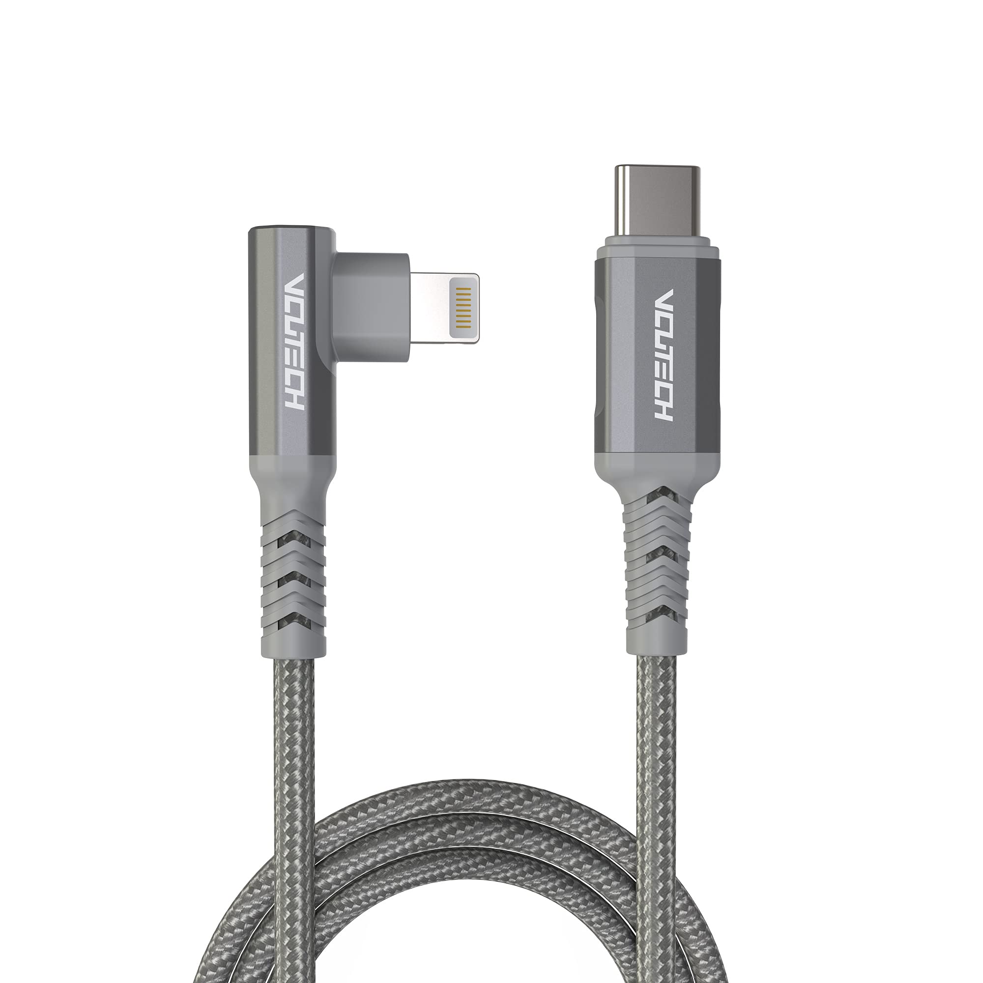 VCUTECH Lightning Data Cable to USB-C 1.1 ft/35 cm MFI Certified for DJI Mini 3 Pro/Mini 2/Air 2S/Mavic Air 2/Mavic 3 Remote Controller OTG Extension Cable Cord Accessories, 90 Degree Fast Charging