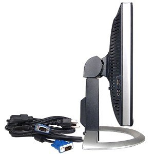 17" Dell 1704FPVT DVI LCD Monitor w/USB Hub (Black/Silver)