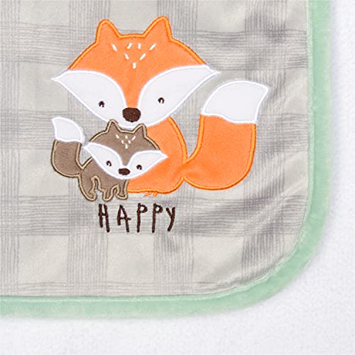 Gerber Baby Boys Girls and Neutral Newborn Infant Baby Toddler Nursery Soft Plush Blanket, Happy Fox Grey, 30" x 40