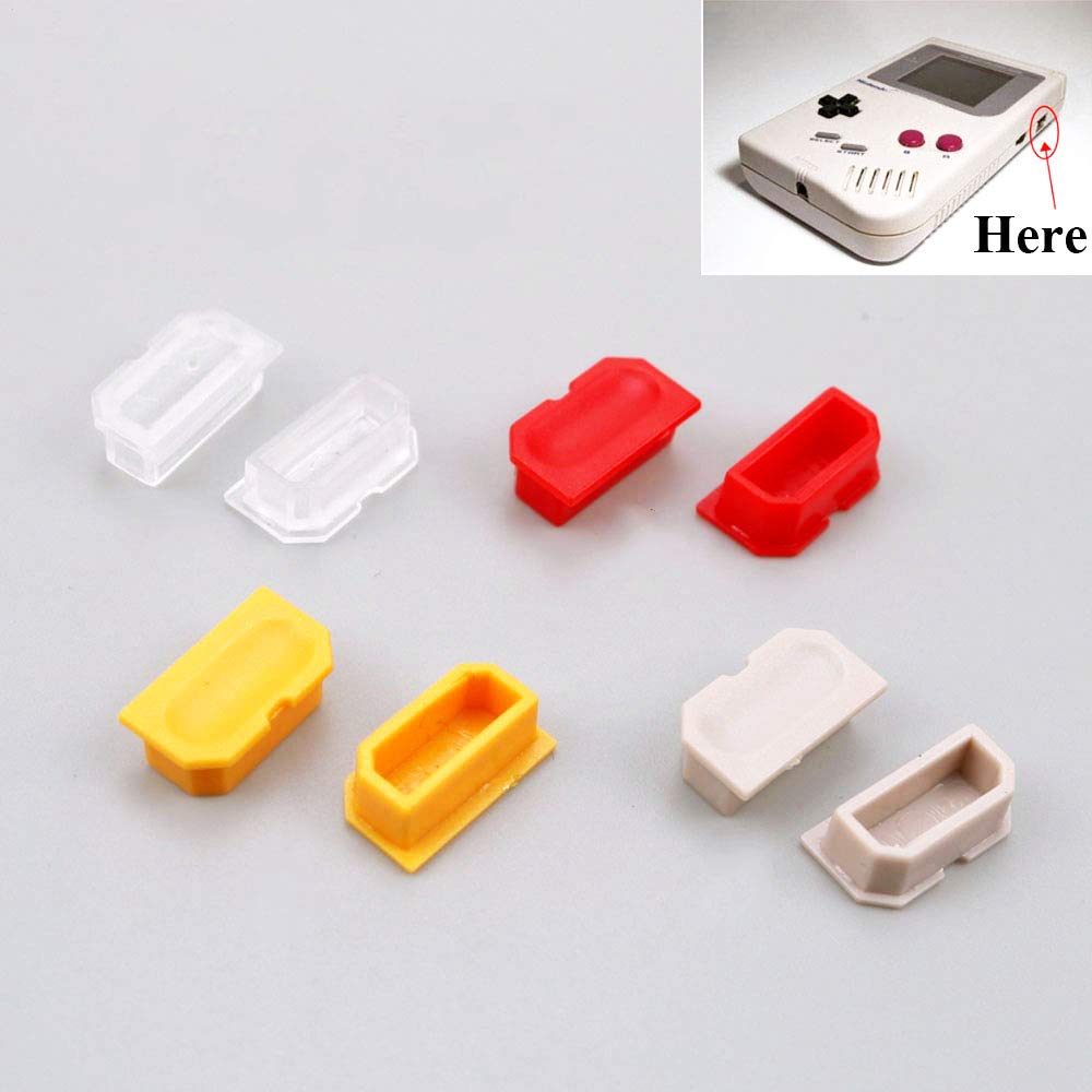 2 PCS Link Port Dust Cap Cover for Game Boy DMG-01 DMG 001 Clear