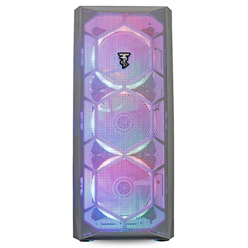 ViprTech Avalanche Gaming PC - AMD Ryzen 5 (12-LCore), AMD RX 580 8GB, 16GB DDR4 3200, 512GB NVMe SSD, 700w PSU, VR-Ready, RGB, WiFi, Prebuilt Computer Desktop Tower White
