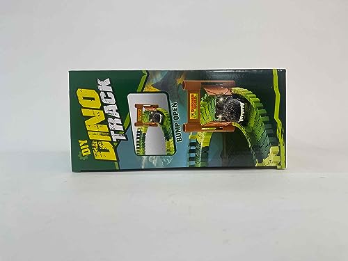 174 PCS Flexible Dinosaur Train Tracks and Race Cars Playset with 8 Dinosaurs Figures, Electric Vehicles, Lights - Create Road Racing World for Toddlers and Kids