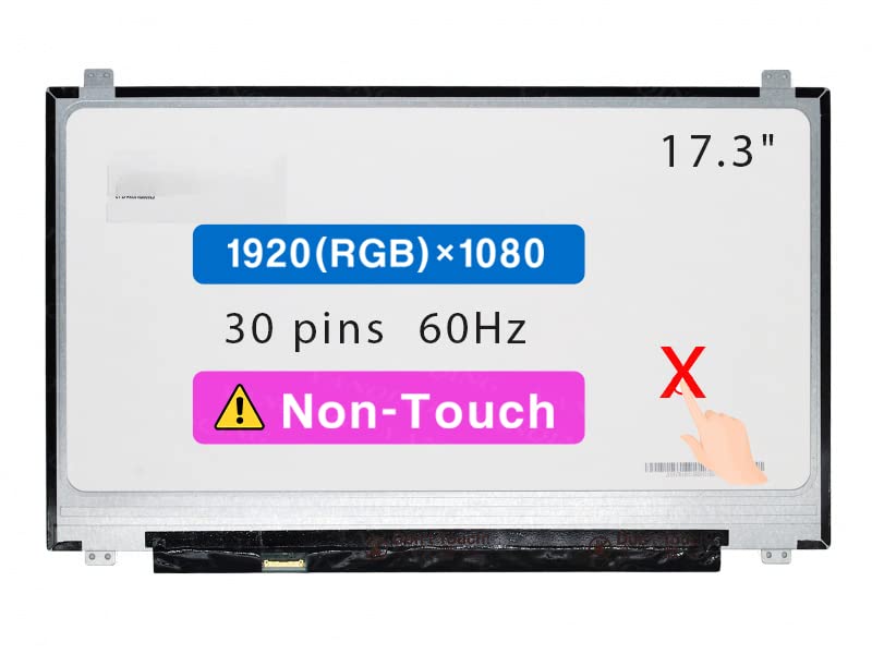 17.3" Screen Replacement for HP Envy 17-N000NP 17-N100NA 17-N105NF LCD Display Panel 30 pin (FHD 1920 * 1080 Non-Touch)