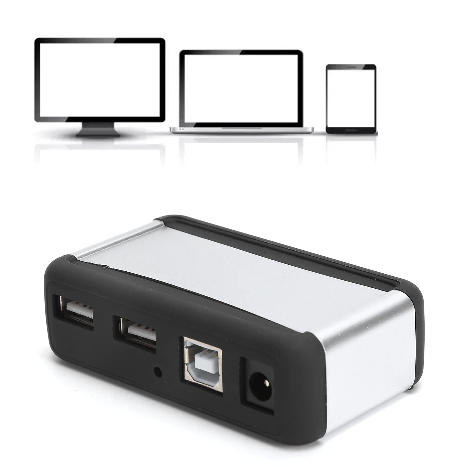 Kafuty-1 7 Ports USB Hub 2.0 Hub, USB 480 Mbps High‑Speed Extender Data Hub Splitter, with Power Supply, for PC, Laptop, Desktop, Windows Vista/XP/Me/ 2000/98, etc(US)