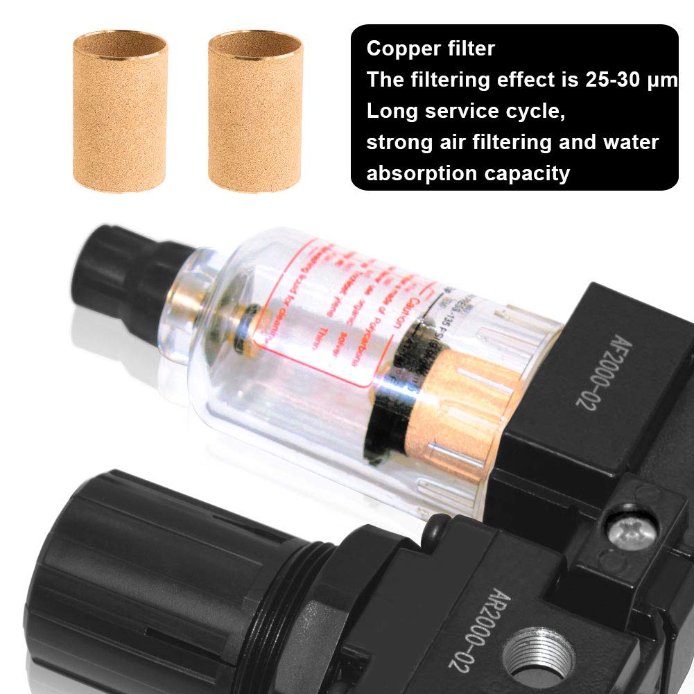 Beduan Semi-Auto Drain Pneumatic Air Filter Pressure Regulator 1/4 Inch NPT dryer compressor kit with Gauge