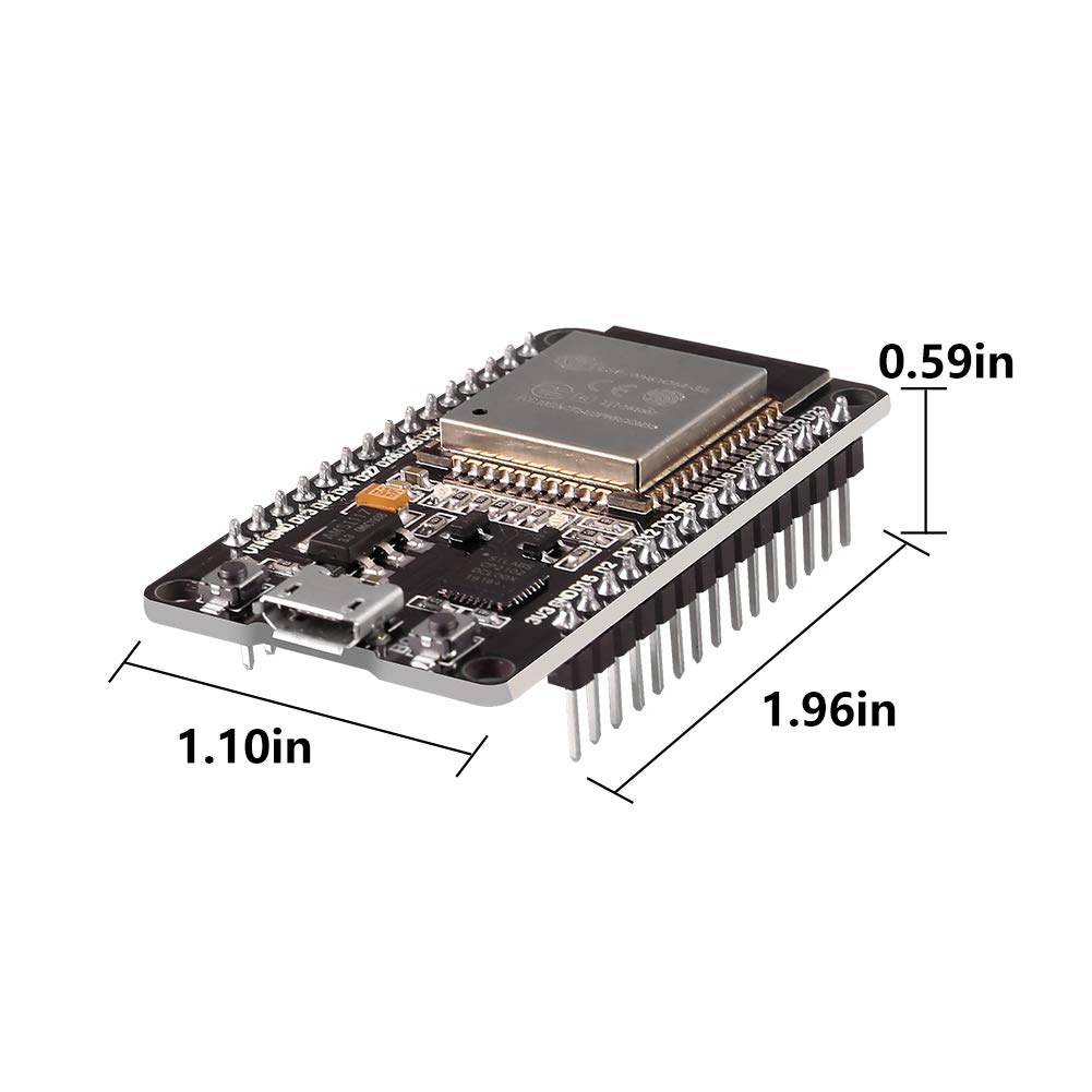 4PCS ESP32 Development Board ESP-32S NodeMCU Board ESP-WROOM-32 WiFi Microcontroller 2.4GHz 2 in 1 Dual-Core WiFi + Bluetooth Processor Integrated Chip CP2102 Low Power Consumption ESP-32S