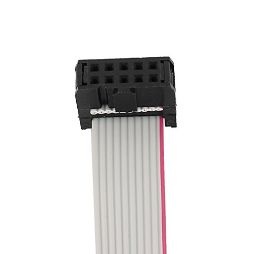 Aexit 2.54mm Pitch Cables & Interconnects 2 Row 10 Pins Female to Female IDC Connector Flat Power Cables Cable 1M
