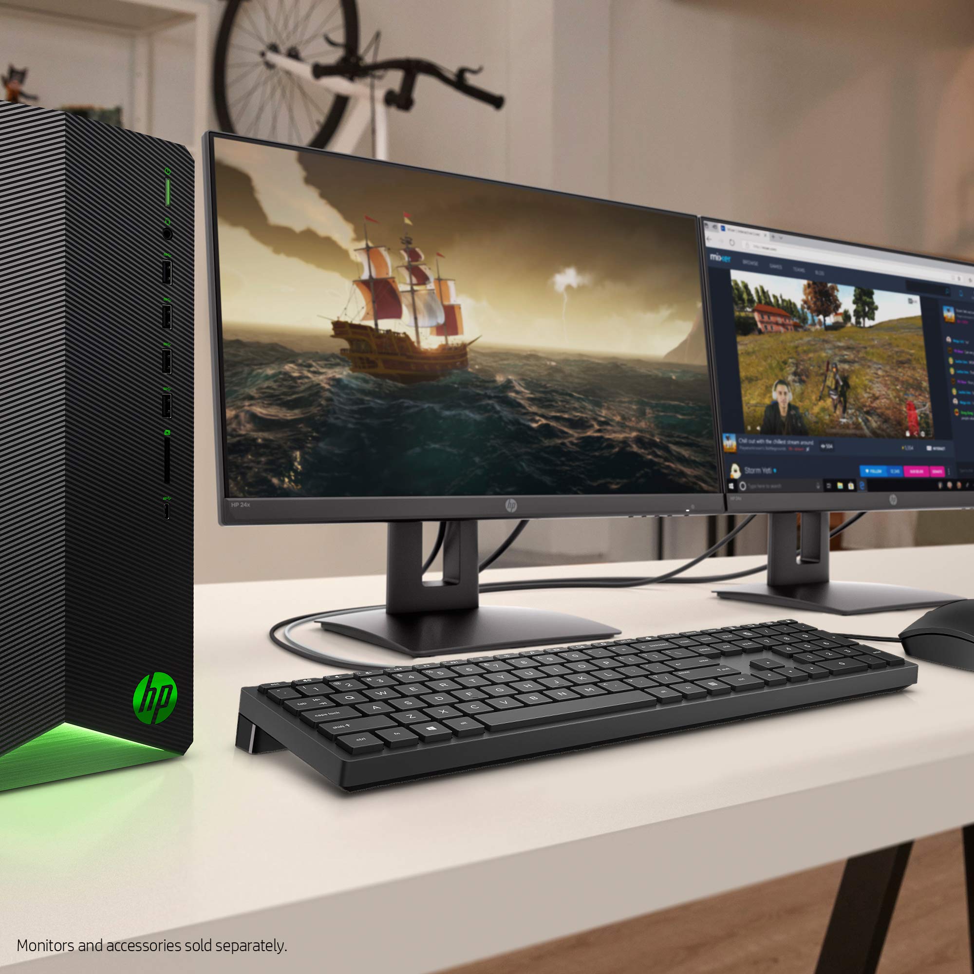 HP Pavilion Gaming Desktop PC Computer, AMD Ryzen 5 4600G, GTX 1650 Super, 16GB RAM, 1TB SSD, WiFi, Bluetooth, HDMI, Windows 10 Home