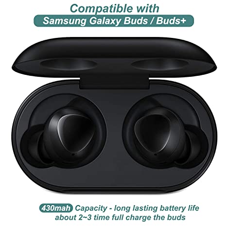 Charging Case for Galaxy Buds/Buds+, Replacement Charger Dock Station for Samsung Galaxy Buds SM-R170 & Buds+ SM-R175 (Black)