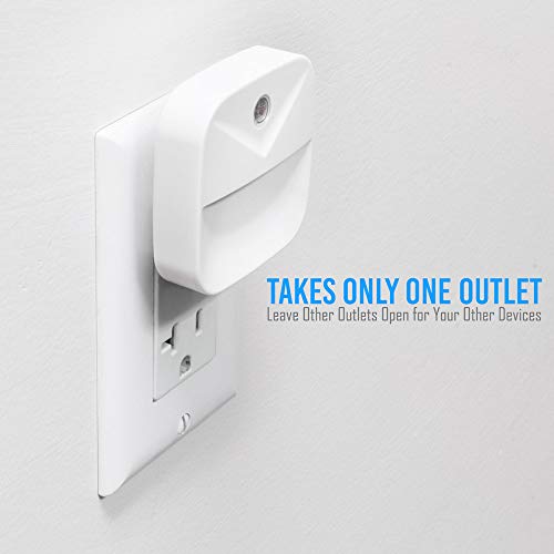 Aultra Night Light LED Night Lights Plug Into Wall - Super Smart Dusk to Dawn Sensor Activated, Automated On & Off, Used for Kitchen, Bathroom, Home Improvement, Bedroom β 4 Pack