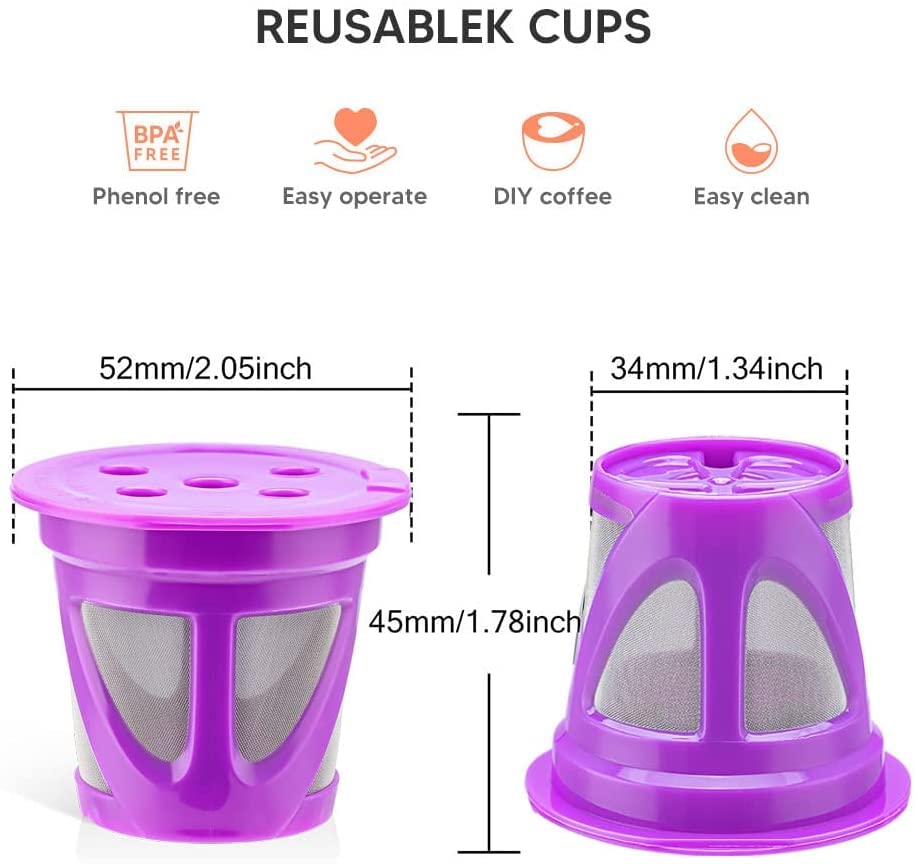 12pcs Reusable K Cups for Keurig Supreme and K Supreme Plus,12 Refillable Kcups Coffee Filters for Keurig K Supreme
