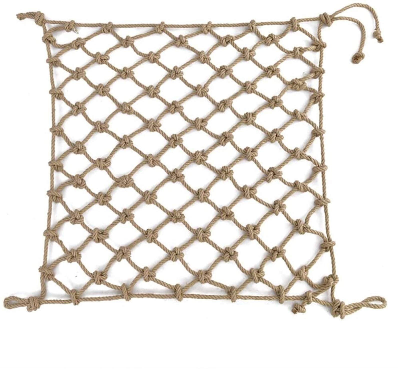 MBTY Rope Netting Heavy Duty Outdoor Railing Decor Hemp Rope Cargo Net Child Playground Climbing Netting Stair Fence Kids Swing Hammock Safety Net (Size : 23m(6x9ft))