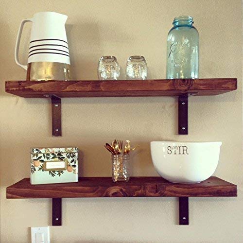 4 Pack - 10"L x 6"H Angle Shelf Bracket, Iron Shelf Brackets, Metal Shelf Bracket, Industrial Shelf Bracket, Modern Shelf Bracket, Shelving