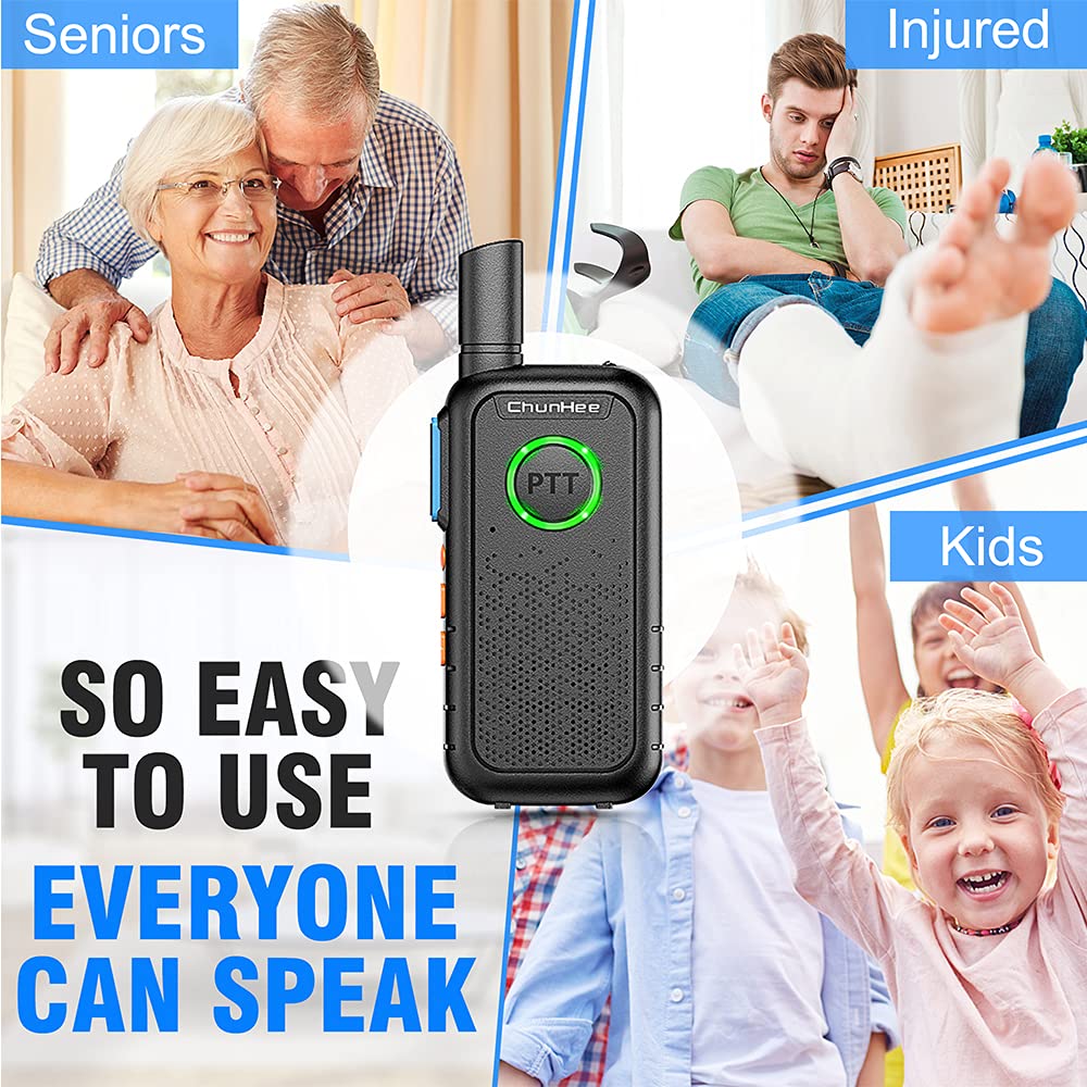 ChunHee Wireless Intercom System for Home-Home Intercom System for Elderly/Kids/Pregnant-Wireless Office Intercom Two Way Radio Room to Room Communication System-for Hiking/Camping/Vocation, 2 Pack