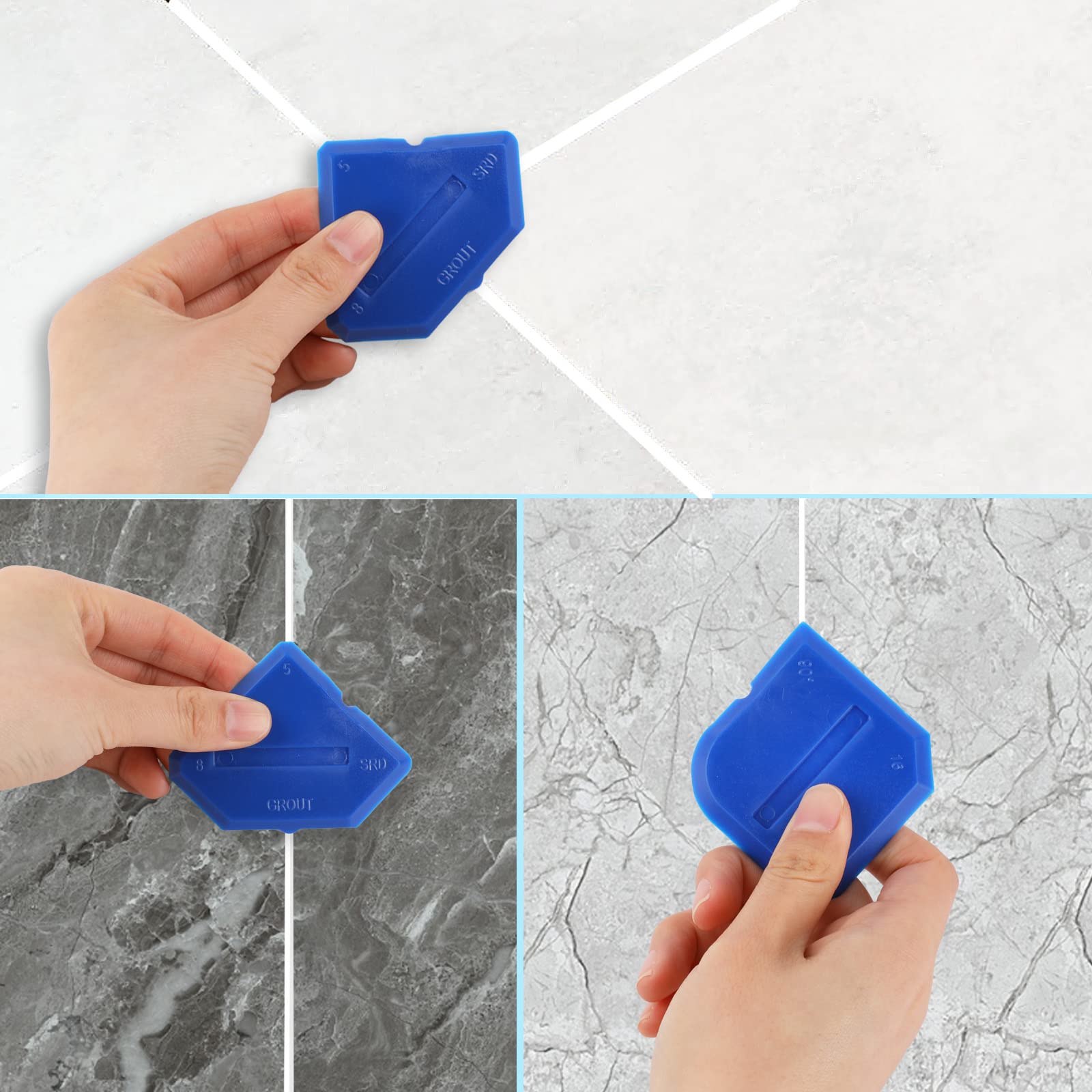 2 PCS Silicone Caulking Tool Set Sealant Finishing Tool Portable Sealant Scraper Sealant Reuse Grout Scraper for Kitchen Bathroom Floor Caulking, Cleaning, Sealing