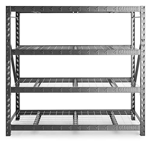 77" Wide Heavy Duty Rack with Four 24" Deep Shelves