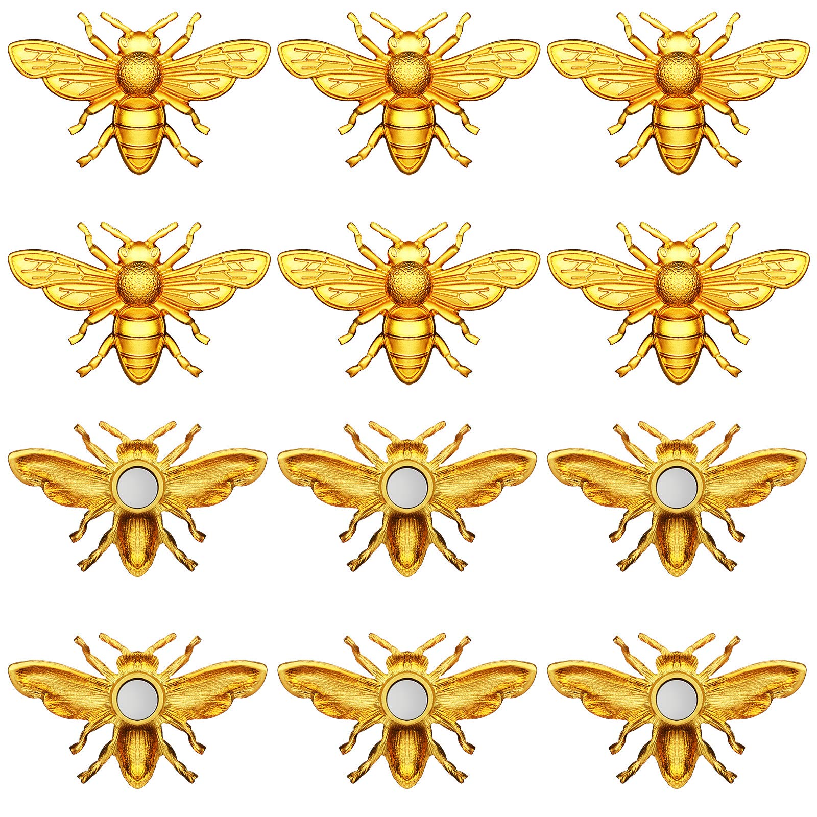 12 Pieces Bees Refrigerator Magnets Bees Fridge Magnets Cute Bee Whiteboard Magnets for Office Whiteboard Fridge Decorations Supplies