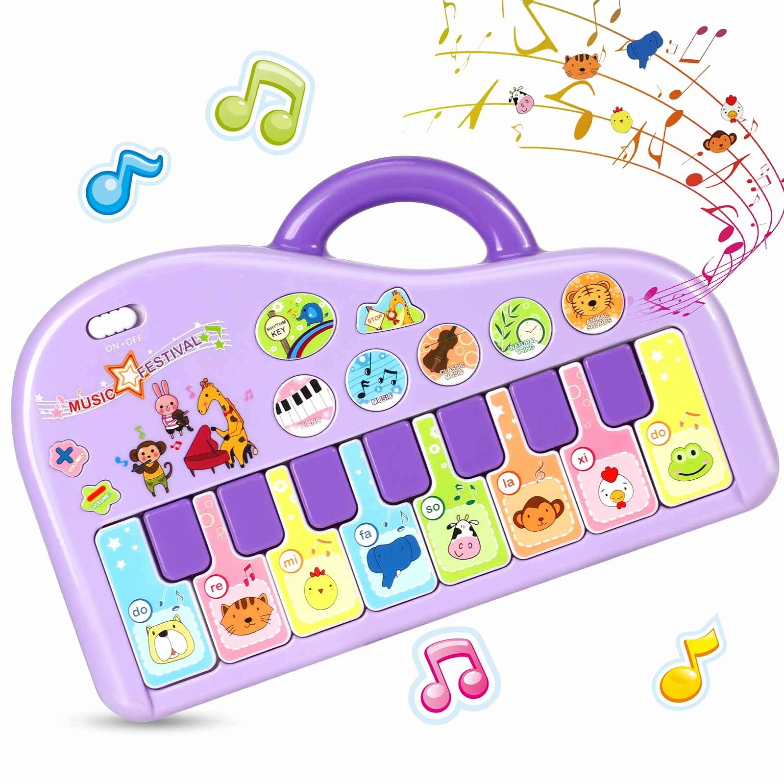 CIRO Baby Toys 6 to 12 Months, Interactive Baby Piano with Music, Play to Learn, Early Learning Educational Pretend Keyboards for Toddler Boys and Girls