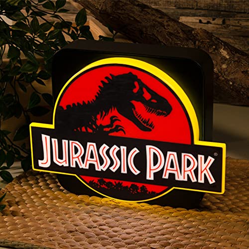 Numskull Jurassic Park Logo Lamp Wall Light - Ambient Lighting Gaming Accessory for Bedroom, Home, Study, Office, Work - Official Jurassic World Merchandise