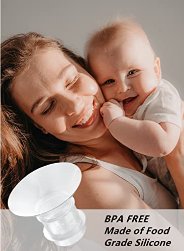 2PCS Flange Insert 21mm Compatible with Medela/Spectra/Willow/TSRETE/Momcozy S9/S12/S9Pro/S12Pro Breastpump 24mm Shields, Reduce 24mm Nipple Tunnel Down to Correct Size, Pump Parts Replace (21mm)