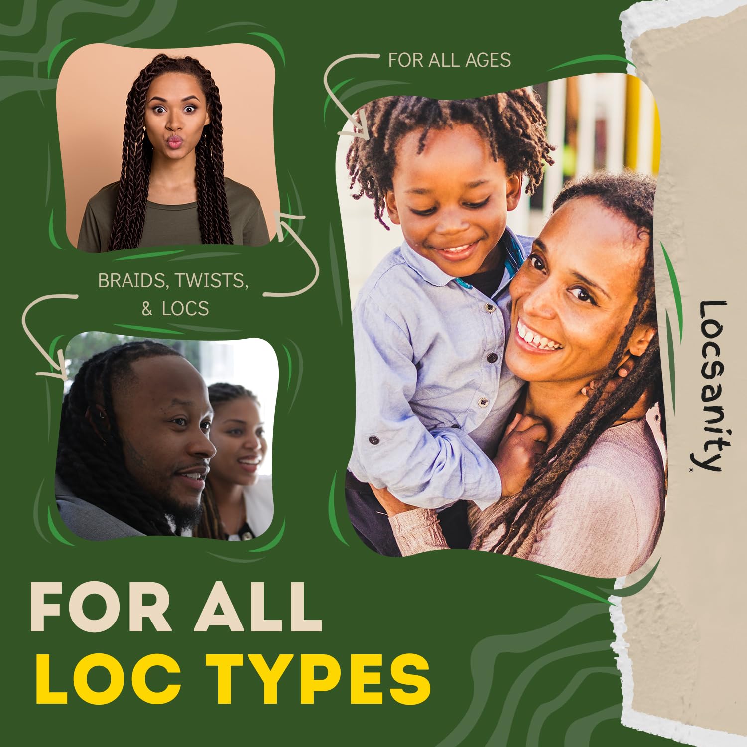 Locsanity Daily Moisturizing Rose Water and Peppermint Hair Scalp Refresher for Locs and Dreadlocks - Natural Loc Care and Maintenance (8oz)