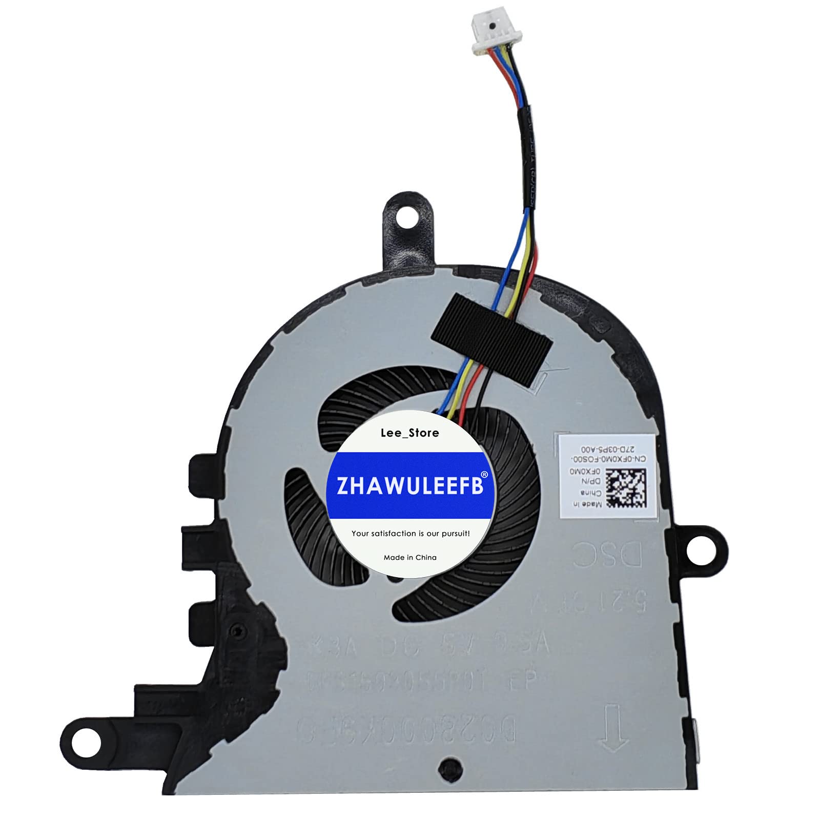 Lee_store New CPU Cooling Fan for Dell Latitude 3590 L3590 E3590 Inspiron 15 5570 5575 5770 3585 17-5775 17-3780 3793 5770 Vostro 3580 3590 3591 3593 Series 0FX0M0 DC28000K9D0 DFS1503055P0T FK3A Fan