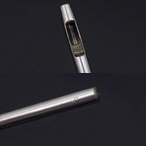 10Pcs Leather Hole Punch Cutter 0.5mm-5mm Leather Working Tools for Leather Watch Bands Belts Canvas Paper Plastics Round Hollow Hole Punch Cutter Tool (Round Hole Punch)