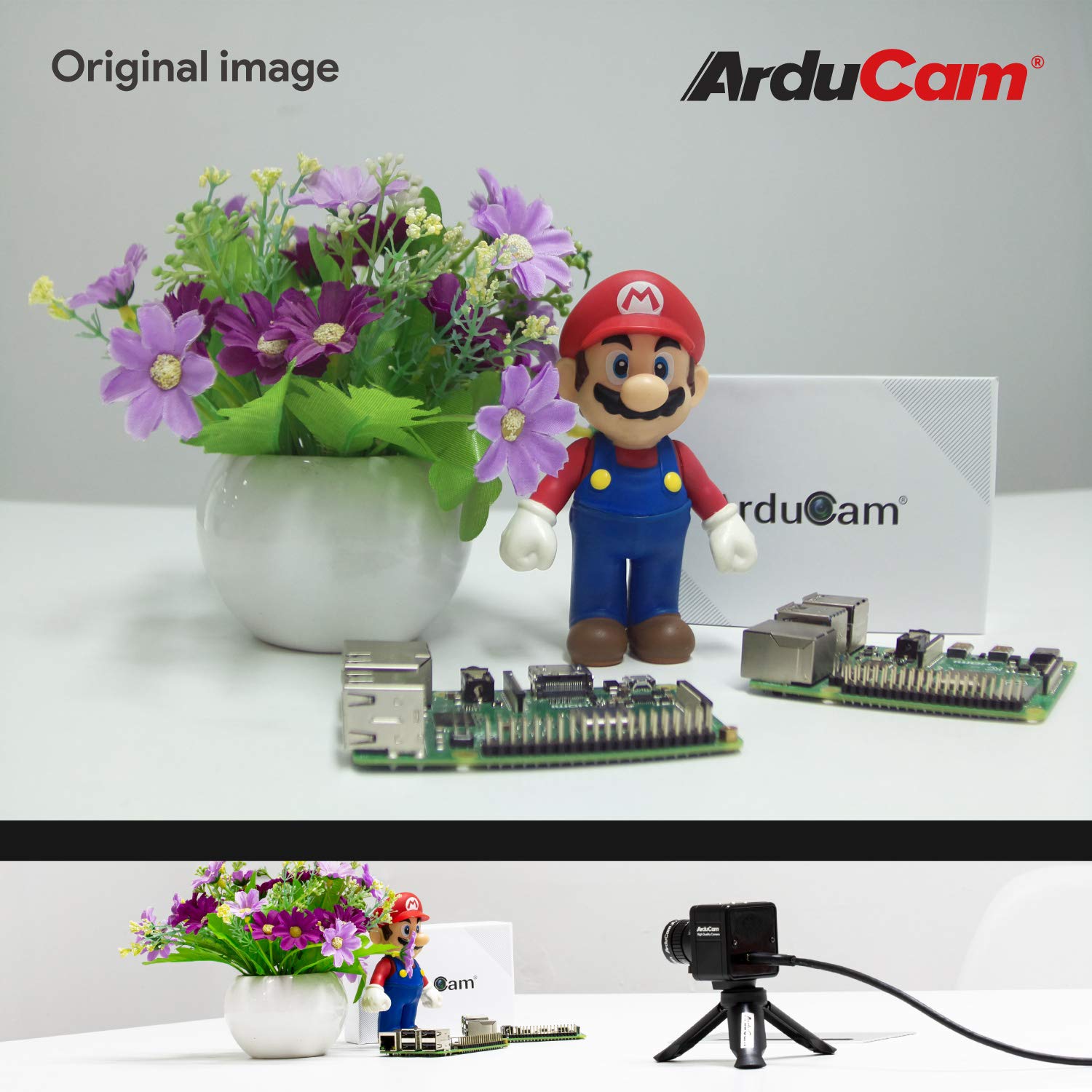 Arducam IMX477 Camera Bundle Compatible with Nvidia Jetson Nano/Xavier NX, and Orin NX/AGX Orin, 12.3MP HQ Camera Module with 6mm CS-Mount Lens, Metal Enclosure, Tripod and HDMI Extension Adapter
