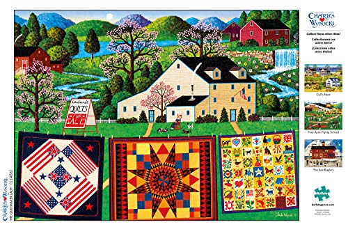 Buffalo Games - Charles Wysocki - The Quiltmaker Lady - 1000 Piece Jigsaw Puzzle, Green