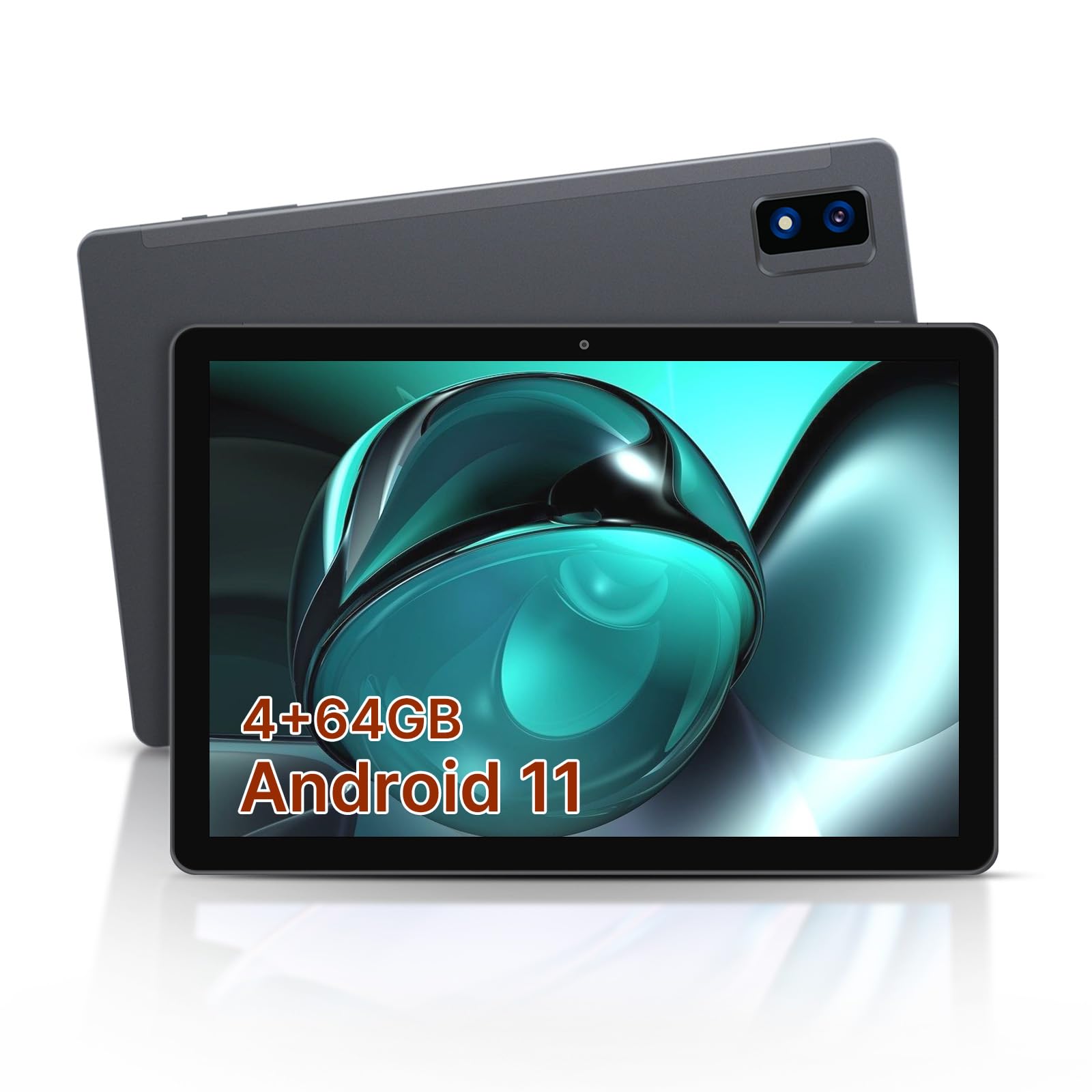 10-Inch Android 11 Tablet - 4GB RAM, 64GB ROM, Dual 5+13 Cameras, HD Touch Screen, 6000mAh Battery