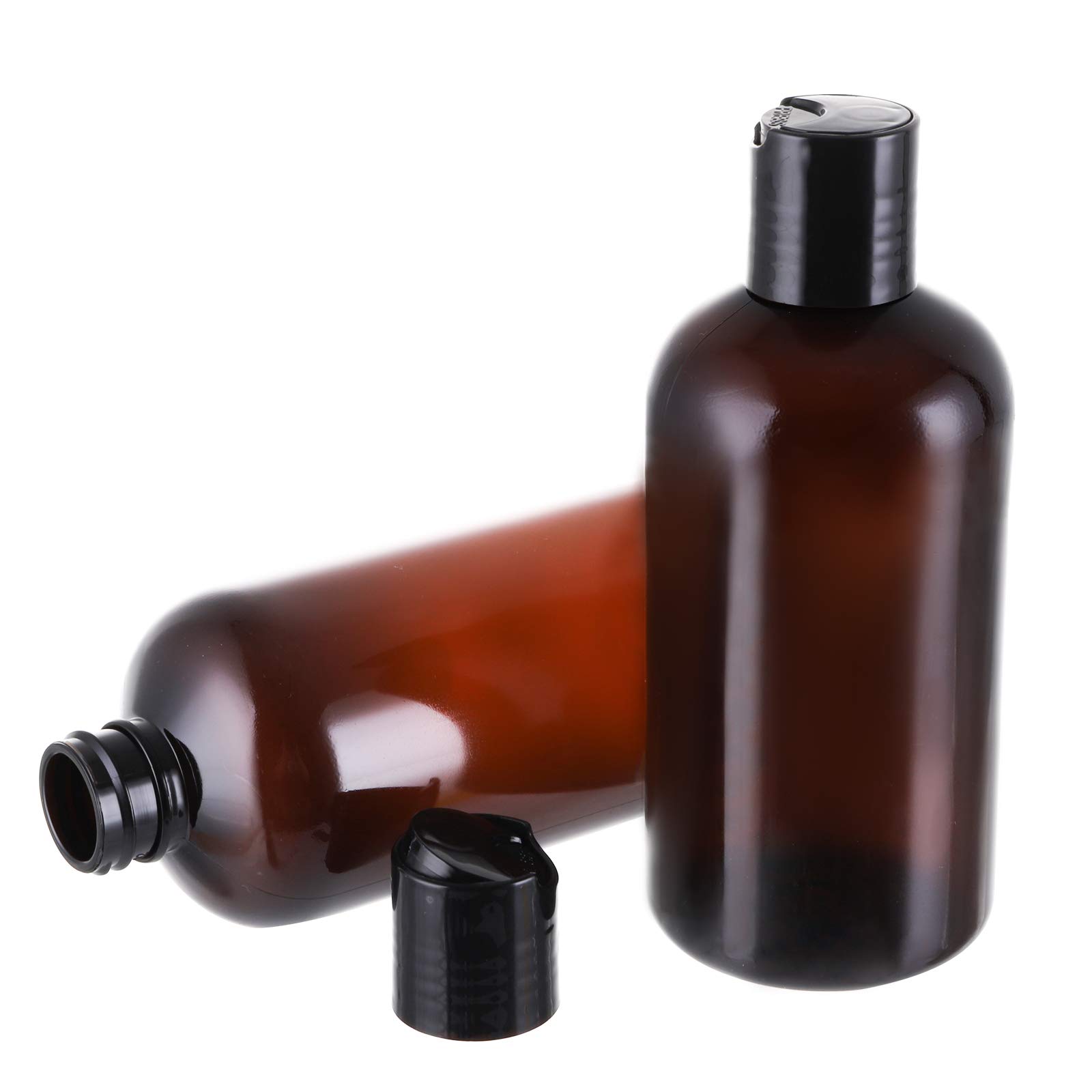 Bekith 16 Pack 8oz Plastic Squeeze Bottles with Disc Cap, Travel Containers For Shampoo, Lotions, Liquid Body Soap, Creams