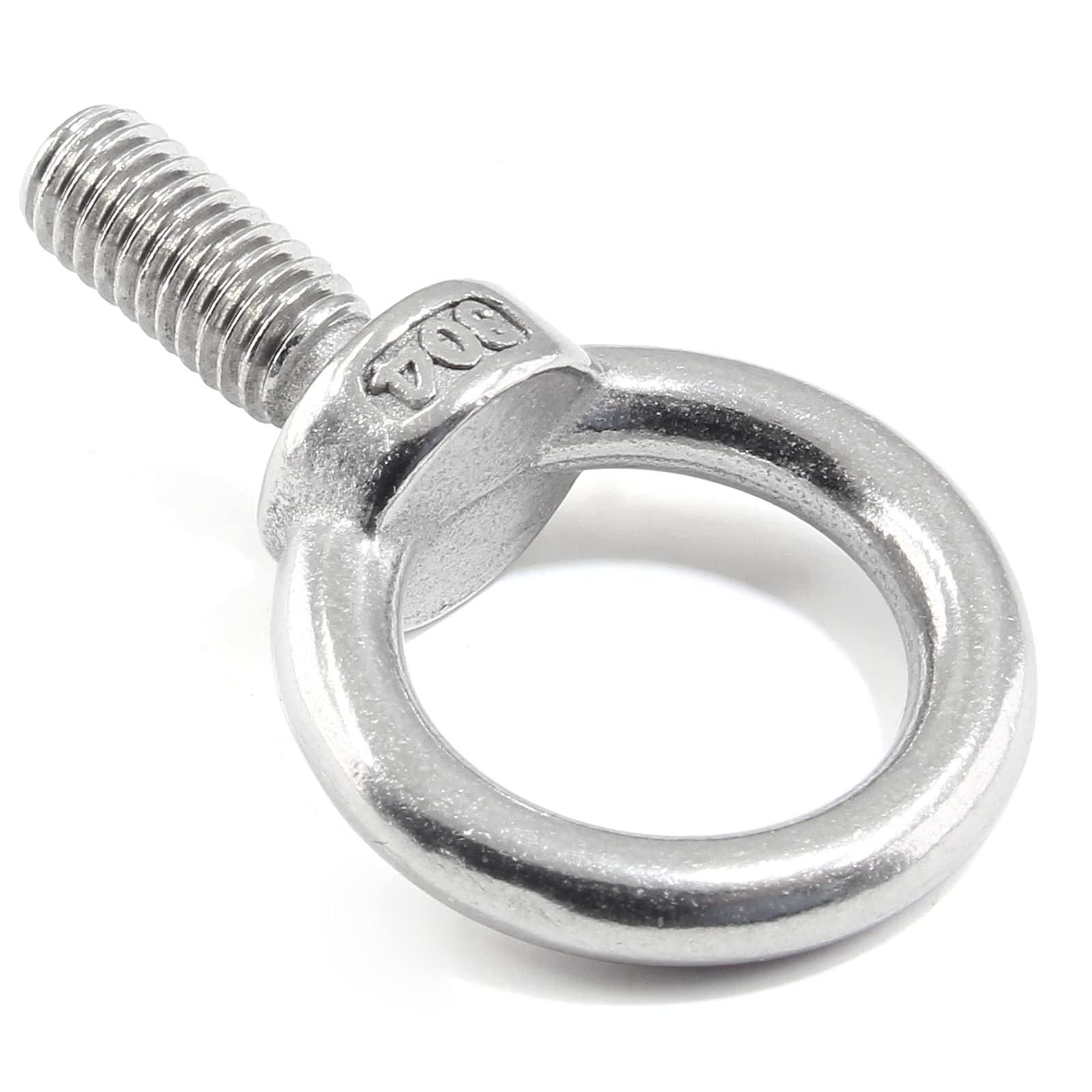 Bonsicoky 12Pcs M6 Lifting Eye Bolts, 304 Stainless Steel Male Thread Machinery Shoulder Ring Eye Bolt Heavy Duty