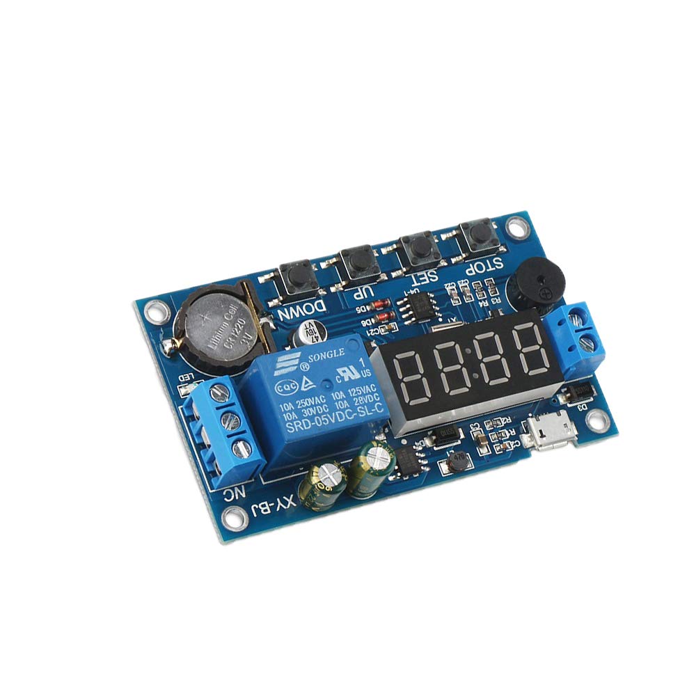 Acxico 1Pcs Real-time Timing Relay Module Switch Control Clock Synchronization Delay Timer Module 24H Timing 5 Time Periods