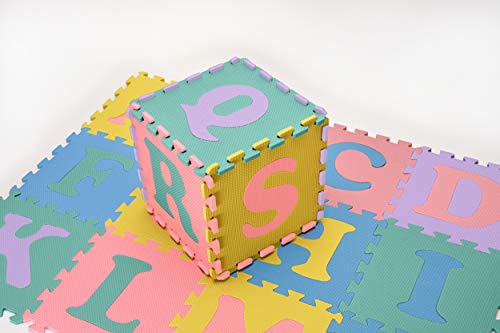 Norsk Multi-Color 12 in. x 12 in. x 0.43 in. ABC Mats (26-Pack)