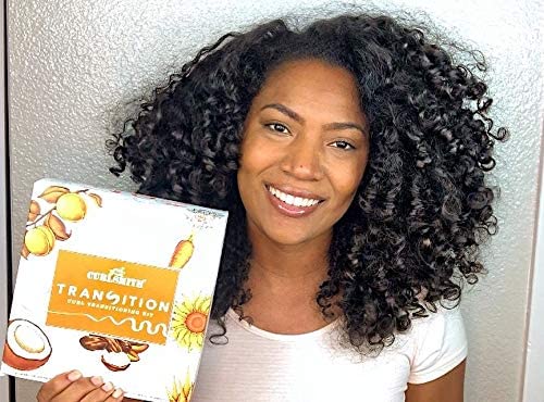 CURLSMITH - Transition Kit - Vegan Haircare Kit for Dry, Wavy, Curly or Coily Hair (1 x 12oz, 1 x 8oz, 2 x 2oz)